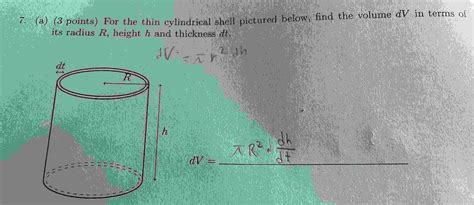 Solved A 3 ﻿points ﻿for The Thin Cylindrical Shell