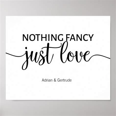 Nothing Fancy Just Love Poster