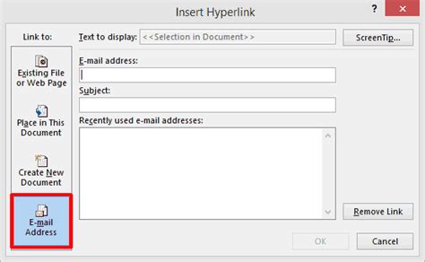 Create A Hyperlink To A New Email Message In Powerpoint 2013 For Windows
