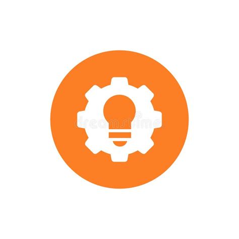 Gear With Lightbulb Logo Icon Design Template Elements Vector Stock