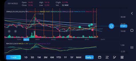 Fib Time Zones From Pi Day To The Yearly High Orange Vertical Line And Low Red Verticle Line