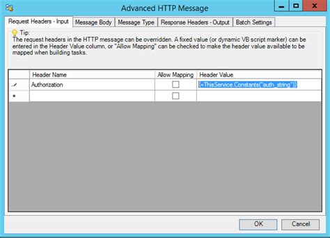 Web Service Connector Tool How To Map A Constant To A Header Codeless Platforms