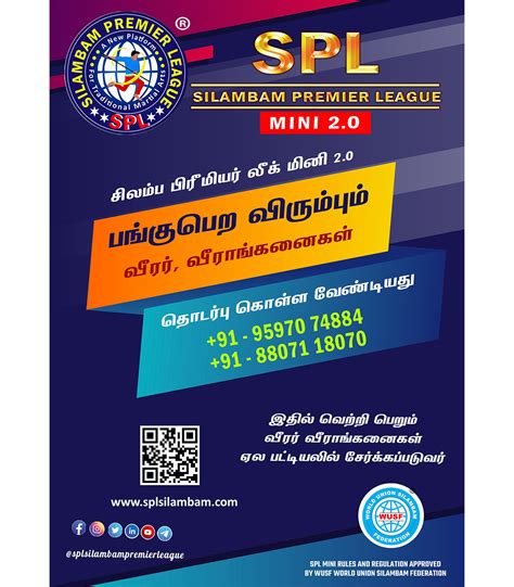 Hello To All Of You We Are Spl Silambam Premier League
