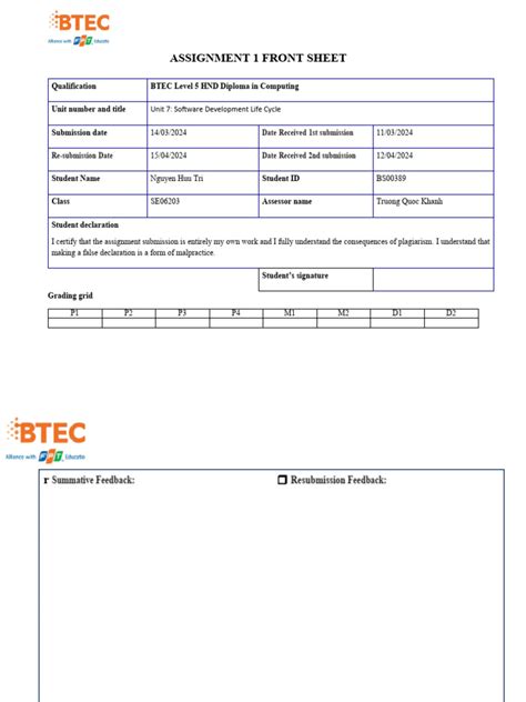 Sdlc Assignment 1 Frontsheet Download Free Pdf Software