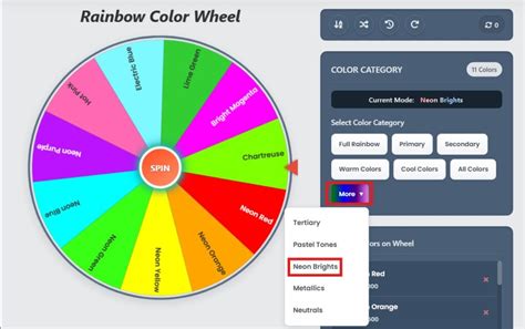 Rainbow Wheel Spin 🌈 Fun Random Color Picker