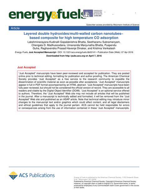 Pdf Layered Double Hydroxidesmultiwalled Carbon Nanotubes Based Composite For High