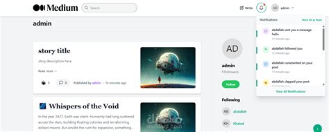 Medium Clone Using Laravel مستقل
