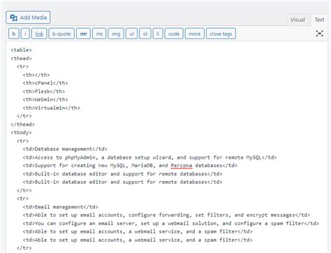 วิธีสร้างตารางใน Wordpress Wpade