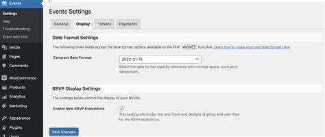 Event Tickets Settings Overview Knowledgebase