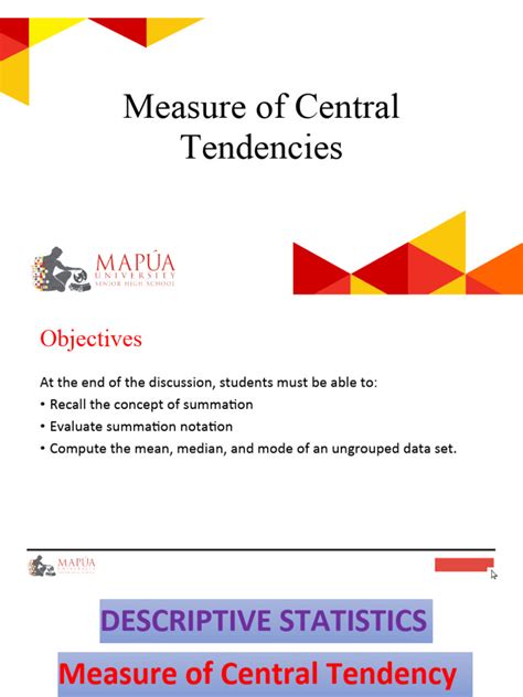 Co1 Measure Of Central Tendencies Pdf Mode Statistics Mean