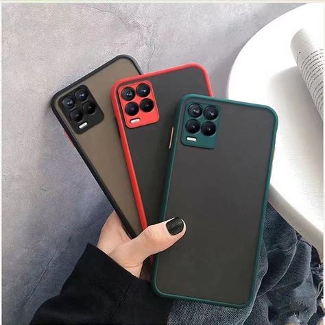 ส่งจากประเทศไทย ขอบสีผิวด้าน Case Realme 8 5g เคสกันกระแทก ขอบนิ่ม