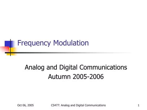 PPT Frequency Modulation PowerPoint Presentation Free Download ID