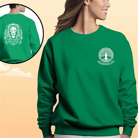 Personalized Unisex Adult Crewneck Sweatshirt House Of Courage Green