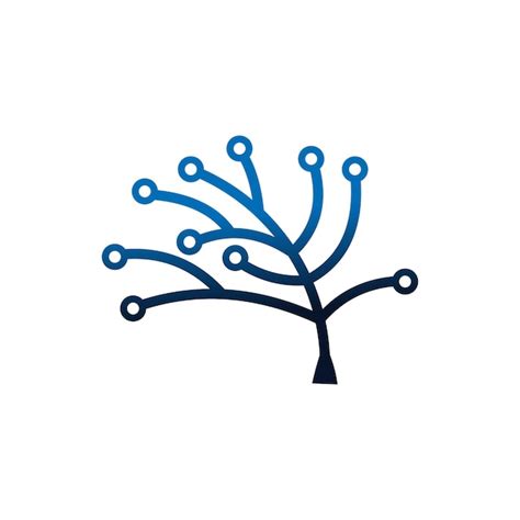 Premium Vector Tree Tech Logo Vector Design Template