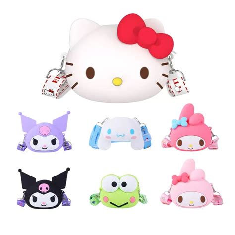 三麗鷗正版膠中型零錢包小背包庫洛米大眼蛙美樂蒂大耳狗凱蒂貓 蝦皮購物