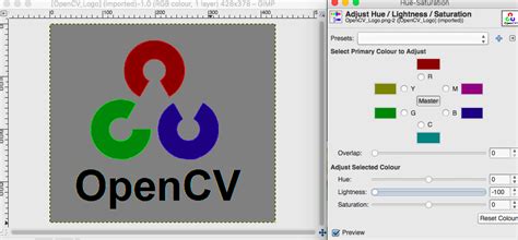 opencv gimp lightness opencv qanda forum