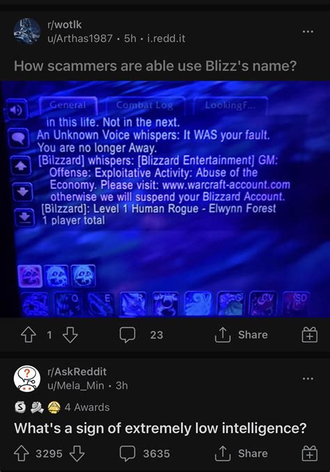 Whats A Sign Of Low Intelligence R Wotlk