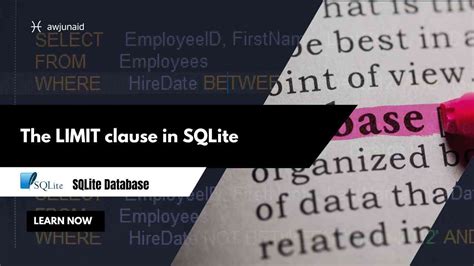 The Limit Clause In Sqlite Abdul Wahab Junaid