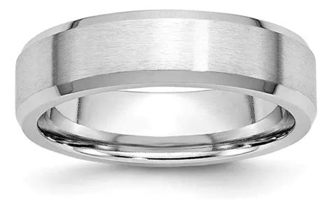 Ring Chisel Cobalt Beveled Edge Satin And Polished 6mm Band Mercadolibre