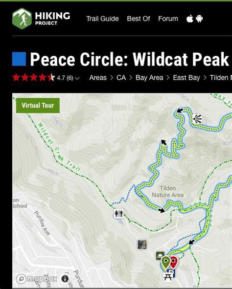 Hiking Trails Peace Circle Wildcat Peak