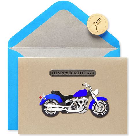 Papyrus Birthday Card For Him Cool Motorcycle Design 7×5 In Premium