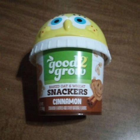 Good 2 Grow 2023 Nickelodeon Spongebob Baked Oat And Wheat Snackers