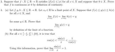 Solved 3 Suppose That F X C R R Satisfies Fx Xl For
