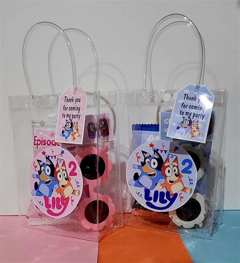 Bluey Favor Bag Personalized Bluey Plastic Favor Bag T Bag Etsy