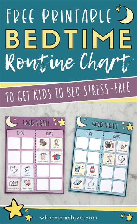 Bedtime Routine Chart Free Printable Free Printables Hub