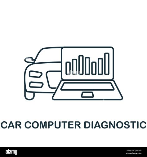 Car Computer Diagnostic Icon Line Simple Line Car Service Icon For Templates Web Design And