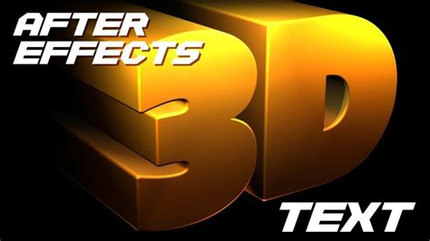 3d Text In After Effects 2021 No Plugins After Effects After Effect Tutorial 3d Text