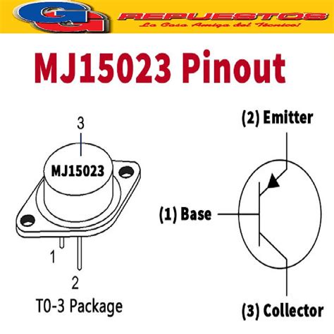 Transistor Mj15023 Pnp To3 200v 16 A 250w