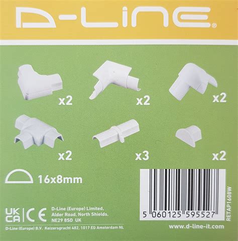 D Line Trunking Accessories Pack For 16mm X 8mm Half Round Trunking Mr Satellite