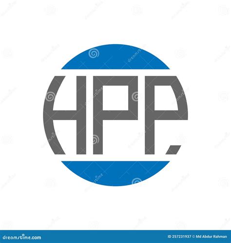 HPP Letter Logo Design On White Background HPP Creative Initials Circle Logo Concept Stock