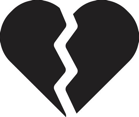 Broken Heart Symbol Vector Isolated On White Background 22085488 Vector