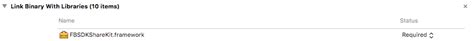Ios Linker Error For Fbsdksharedialog Stack Overflow