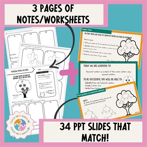 Bundle Grade 7 Prime Factors Worksheets And Powerpoint Lesson Worksheets Library