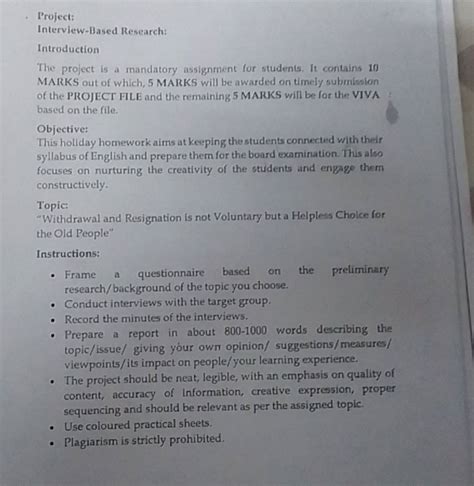 project interview based research introduction the project is a mandator