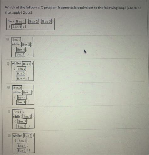 solved which of the following c program fragments is