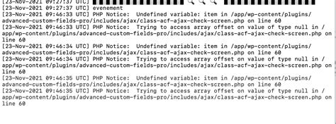 getting php notices when auto saving draft · issue 582 · advancedcustomfields acf · github