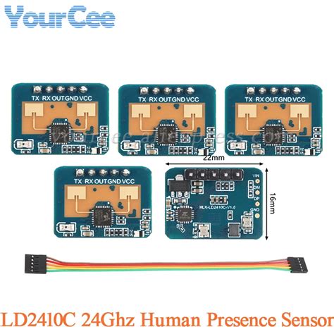 5pcs 1pc Hlk Ld2410c Ld2410c 24ghz Human Presence Sensor Millimeter Wave Radar Module Non