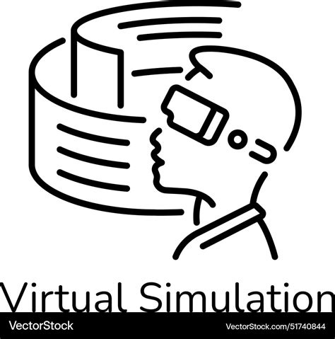 Virtual Simulation Royalty Free Vector Image Vectorstock