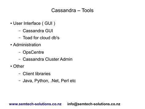 An Introduction To Apache Cassandra Ppt