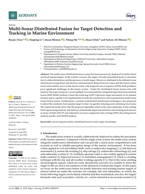 Target Detection In Marine Pdf Sonar Algorithms