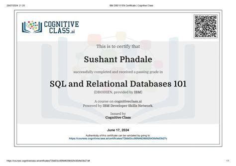 Sushant Phadale On Linkedin Sql Relationaldatabases Ibm