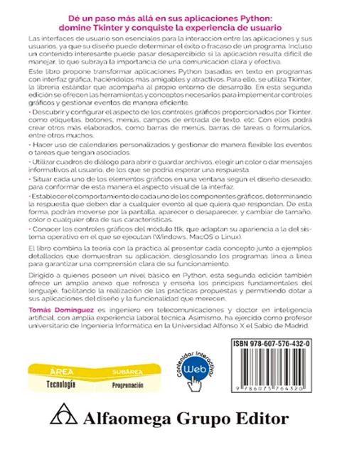 Tkinter Desarrollo De Interfaces Gráficas Con Python 2ed Alfaomega México