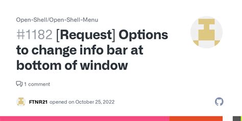 Request Options To Change Info Bar At Bottom Of Window Issue Open Shell Open Shell