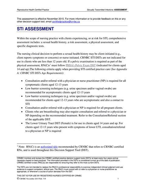 Fillable Online Sexually Transmitted Infections ASSESSMENT Fax Email Print PdfFiller