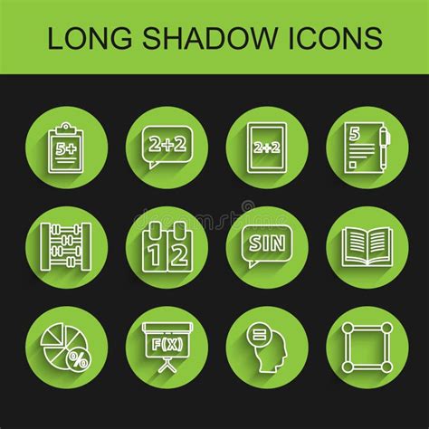 Set Line Equation Solution Geometric Figure Cube Mathematics Function Sine Test Or Exam Sheet