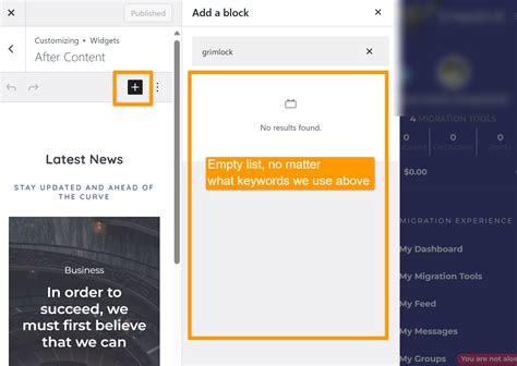 Issue Adding Blogs In Widget Customization No Blocks Available